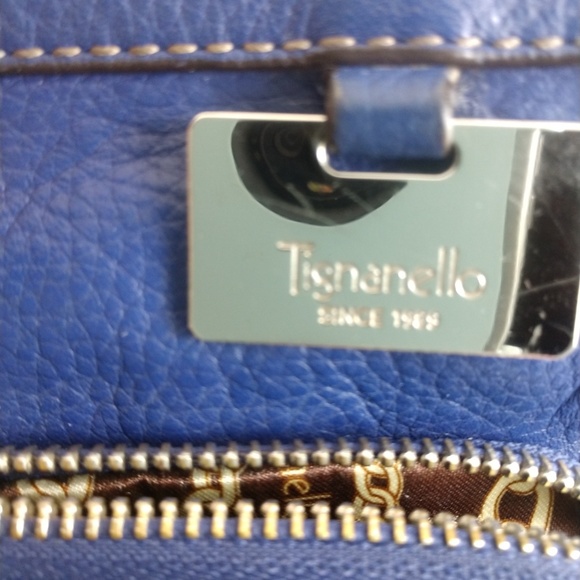 Tignanello | Bags | Tignanello Small Crossbody Blue Leather Bag | Poshmark
